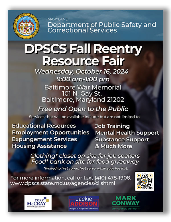DPSCS Baltimore Fall Reentry Resource Fair
